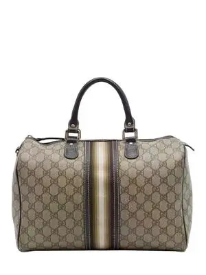 Gucci Gucci GG Supreme Joy Web Boston Bag Neutrals