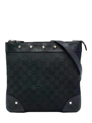 Gucci Gg Canvas Crossbody Bag - Black