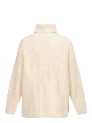 Isaia Ribbed Knit Roll-neck Sweater - Neutrals