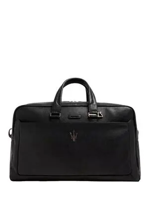 PIQUADRO X Maserati Leather Holdall Bag - Black