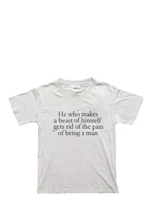 PRAYING Slogan-print T-shirt - Grey