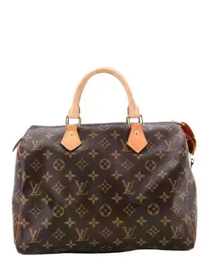 LOUIS VUITTON Speedy Monogram Canvas 30 Satchel - Brown