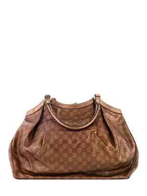 Gucci Sukey Ssima Leather Large Tote Bag - Brown
