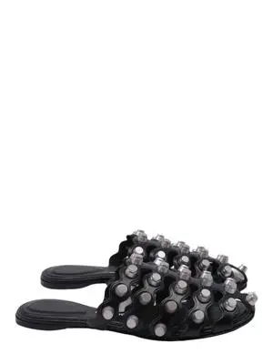 ALEXANDER WANG Studded Leather Mules - Black