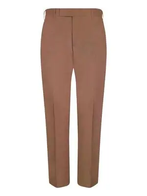 PT TORINO Tailored Trousers With Pressed Crease - Brown