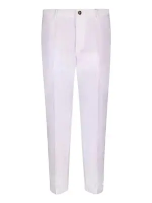 DELL'OGLIO Louis Button-flap Pocket Trousers - White