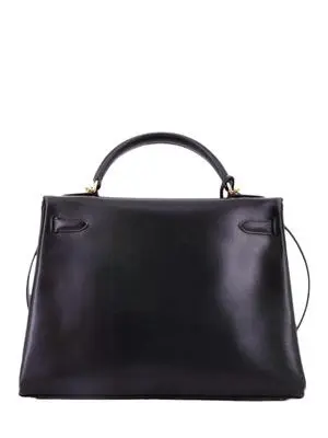 Hermès Kelly Handbag Box Calf With Gold Hardware 32 Satchel - Black