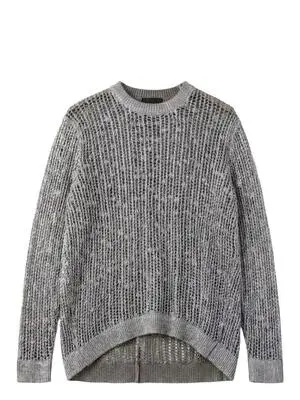 Avant Toi Metallic-effect Mesh-knit Sweater - Grey