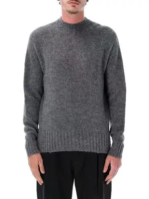 TOM FORD Ribbed-knit Raglan-sleeve Sweater - Grey