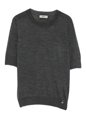 Herno Short-sleeve Crew Neck Sweater - Grey