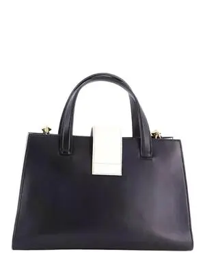 Gucci Bamboo Buckle Leather Satchel - Black