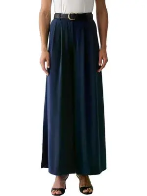 MORGAN Pleated Palazzo Pants - Blue