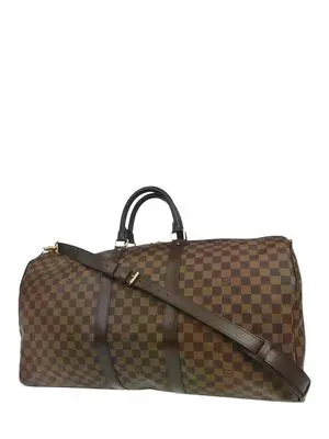LOUIS VUITTON Keepall Bandouliere Duffle Bag - Brown
