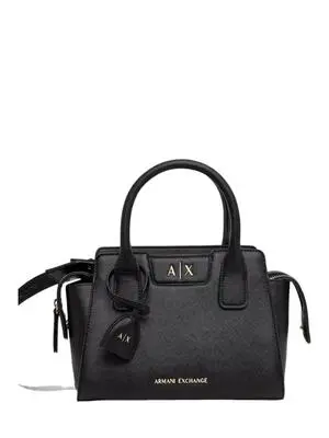 Armani Exchange Logo Plaque Tote Bag - Black