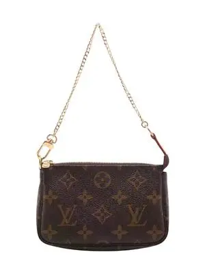 LOUIS VUITTON Louis Vuitton Monogram Mini Pochette Accessoires Handbag Brown
