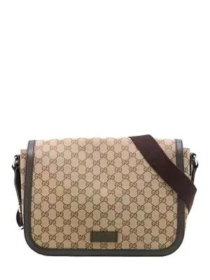 Gucci Gg Canvas Flap Crossbody Bag - Neutrals
