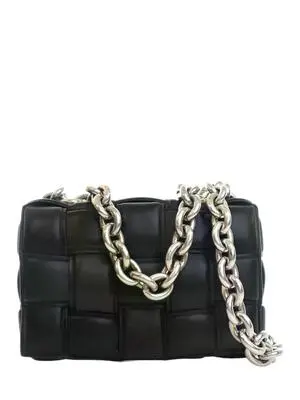 Bottega Veneta Nappa Intrecciato Padded Chain Cassette Satchel - Black