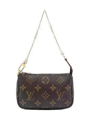 LOUIS VUITTON Monogram Mini Pochette Accessoires Handbag - Brown