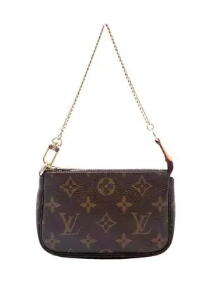 LOUIS VUITTON 2004 Monogram Mini Pochette Accessoires Handbag - Brown