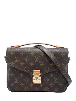 LOUIS VUITTON Monogram Pochette Metis Satchel - Brown