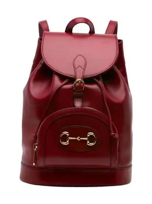 Gucci 1955 Horsebit Calfskin Backpack - Red