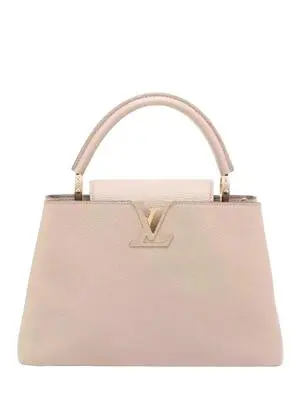 LOUIS VUITTON Taurillon Capucines Mm Satchel - Neutrals