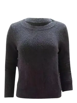 Vince Boucle Navy Cotton Sweater - Blue