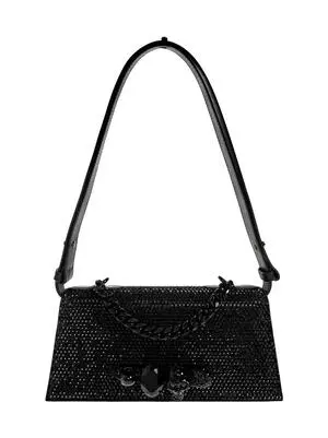 Alexander McQueen Mini Jewelled Shoulder Bag - Black