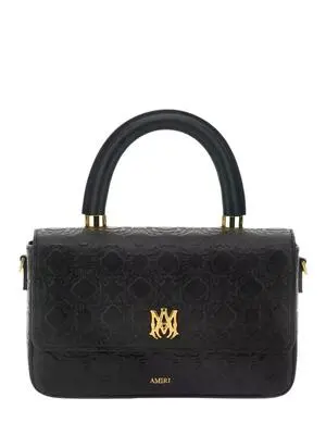 Amiri Ma Quad Monogram Leather Tote Bag - Black