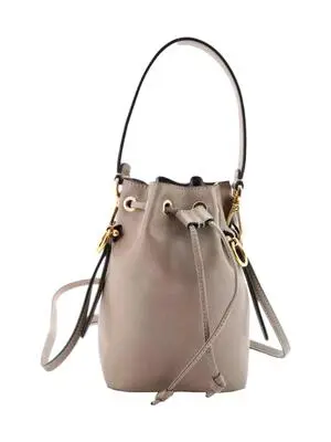 Fendi Mon Tresor Leather Mini Bucket Bag - Brown