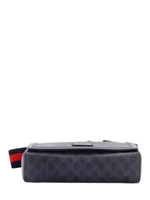 Gucci Gg Coated Canvas Messenger Bag - Black