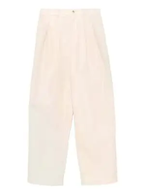 Wardrobe.NYC Beige Pleated Palazzo Pants - Neutrals