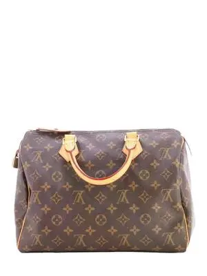 LOUIS VUITTON Speedy Handbag Monogram Canvas 30 Satchel - Brown