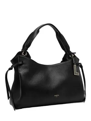 LANCEL Medium Swann Leather Shoulder Bag - Black