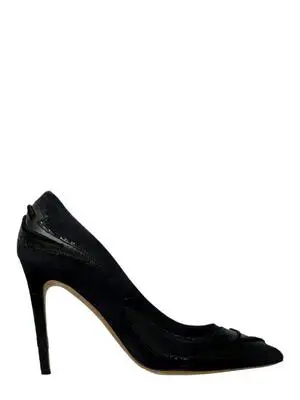 ISABEL MARANT VINTAGE Pointed-toe Suede Pumps - Black