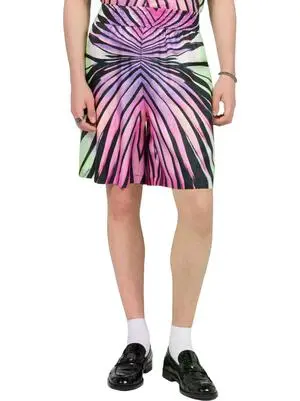 Roberto Cavalli Graphic Print Elasticated Waist Shorts - Black
