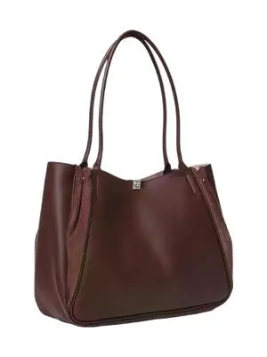 COCCINELLE Suede Panelled Shoulder Bag - Red