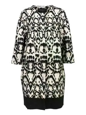 Giambattista Valli Animal Print Coat - White