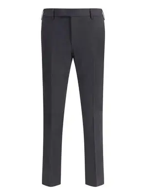 PT TORINO Wool Blend Tailored Trousers - Black