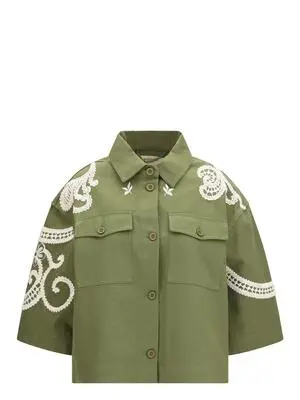 Max Mara Como Cotton Canvas Jacket - Green