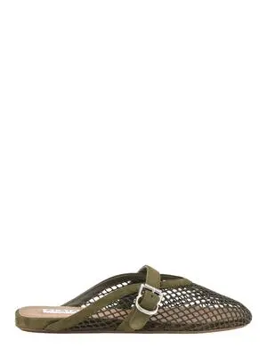 Alaïa Flat Mesh Mules - Green