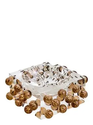 TIZO DESIGN Crystal Glass Scattered Balls Bowl - Brown