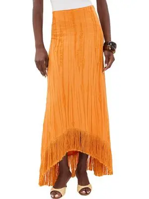YELLOW THE LABEL Lennie Fringe Skirt - Orange