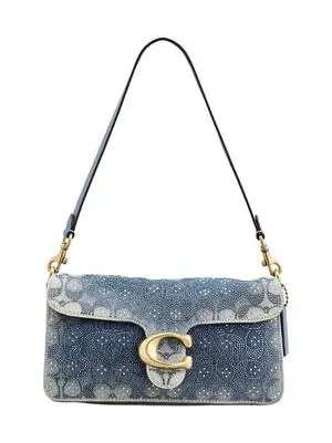 COACH Soft Crystal Signature Tabby Shoulder Bag 26 - Denim