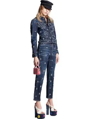 Dsquared2 Crystal Embellished Jeans - Blue