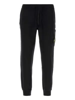 Stone Island Cotton Joggers - Black