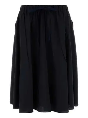 Prada Dark Wool Blend Skirt - Blue