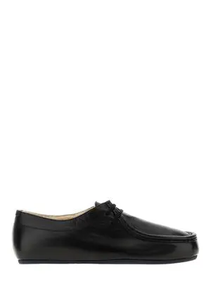 JIL SANDER Leather Lace-up Shoes - Black