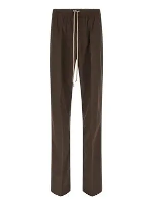Rick Owens RICK OWENS Dietrich Cotton Drawstring Pants Brown
