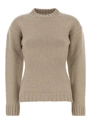 JIL SANDER Sand Cashmere Sweater - Brown